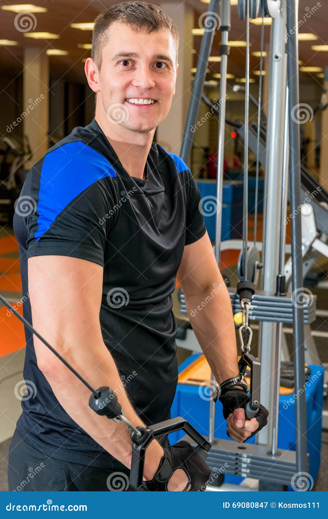 Portrait of a Happy Man in the Gym Stock Image - Image of portrait ...