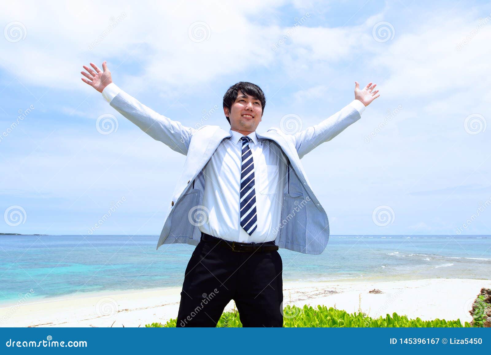 Man enjoy the sun. stock image. Image of adult, journey - 145396167