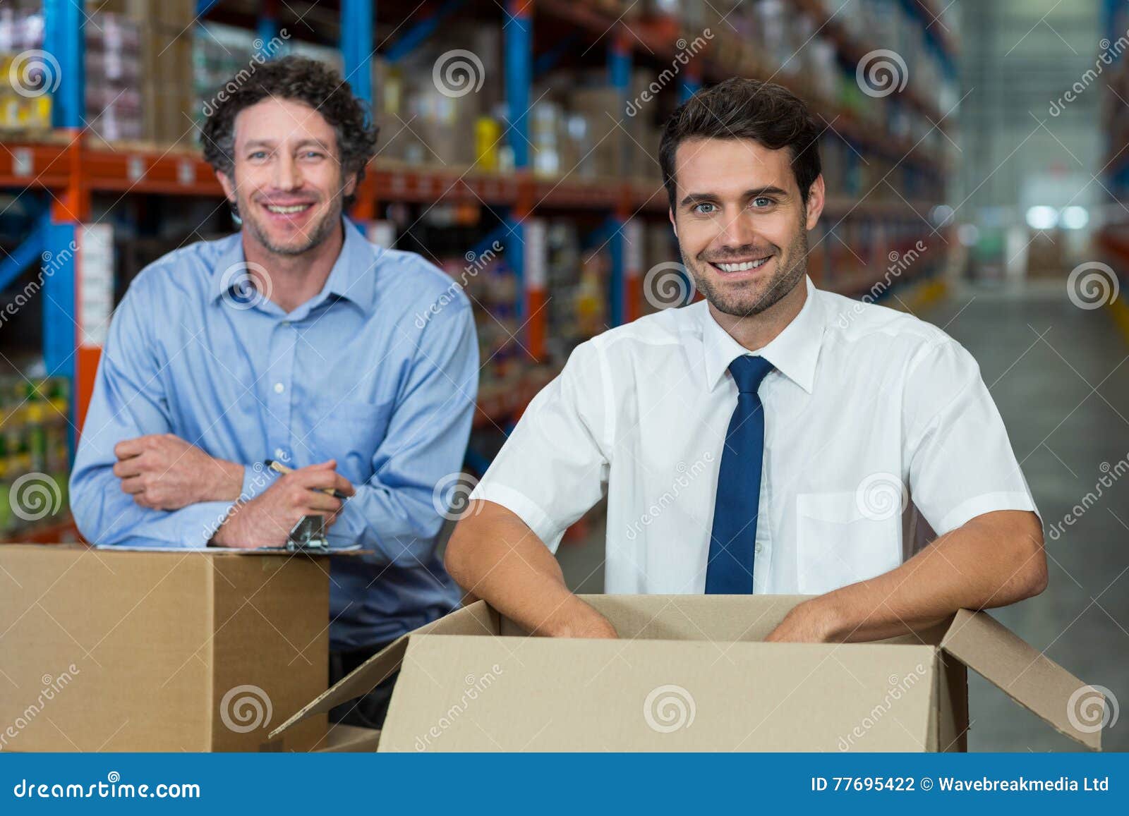 Portrait of Happy Managers are Posing during Work Stock Photo - Image ...
