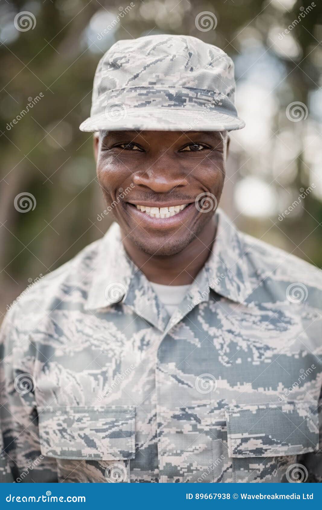 Portrait of Happy Military Soldier Stock Photo - Image of adult ...