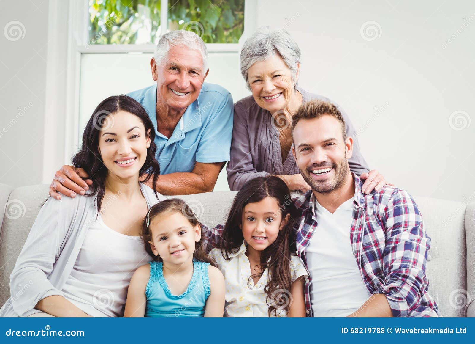 Portrait of Happy Multi Generation Family Stock Photo - Image of adult ...