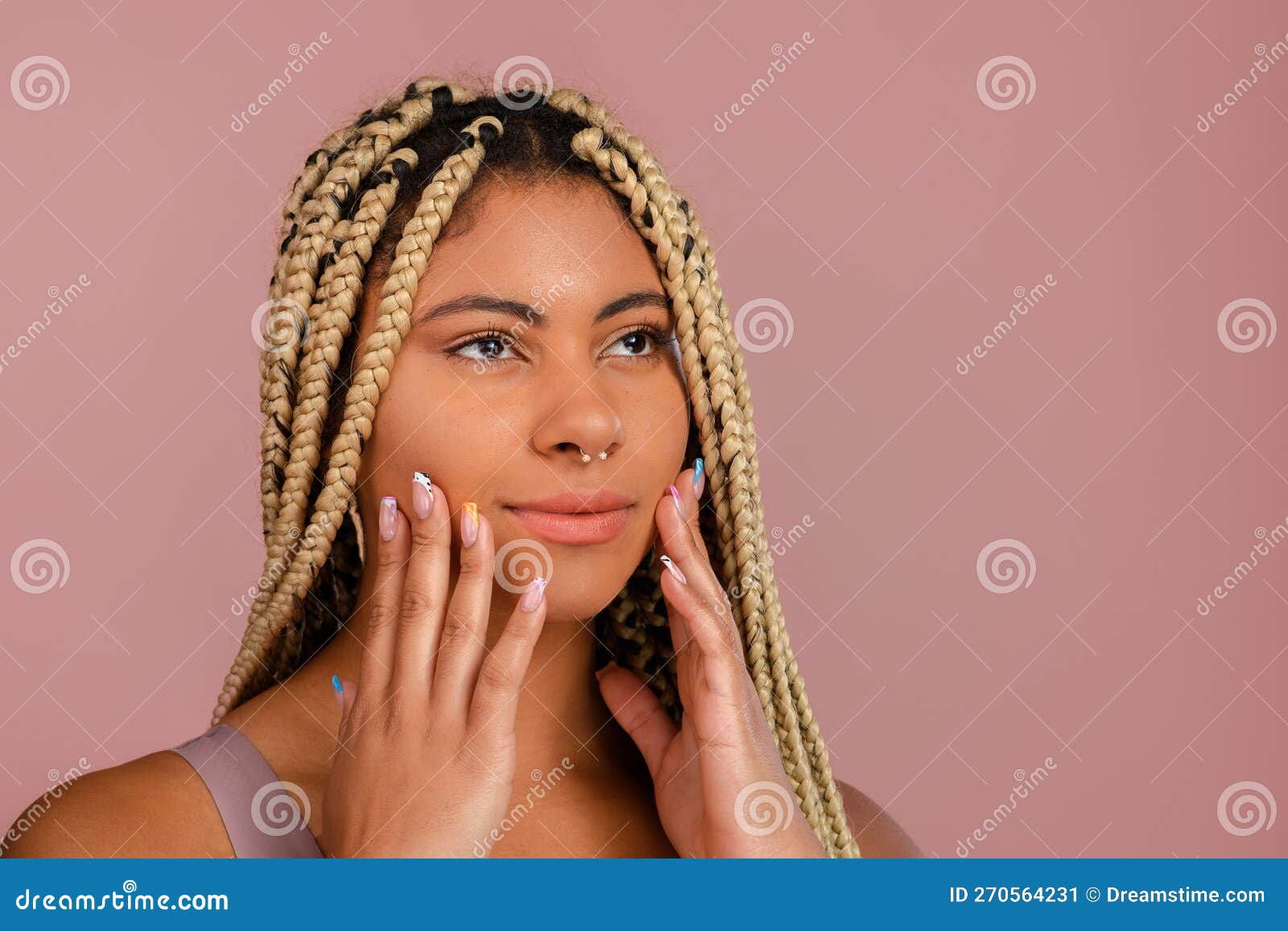 Portrait of Happy Multiracial Woman, Studio Shoot. Stock Image - Image ...