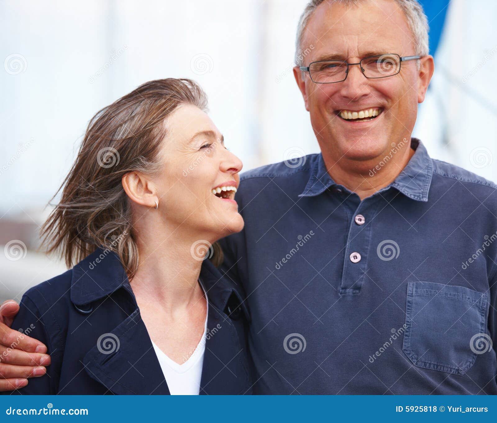 Portrait of Happy Old Couple Having Fun Stock Photo - Image of females ...
