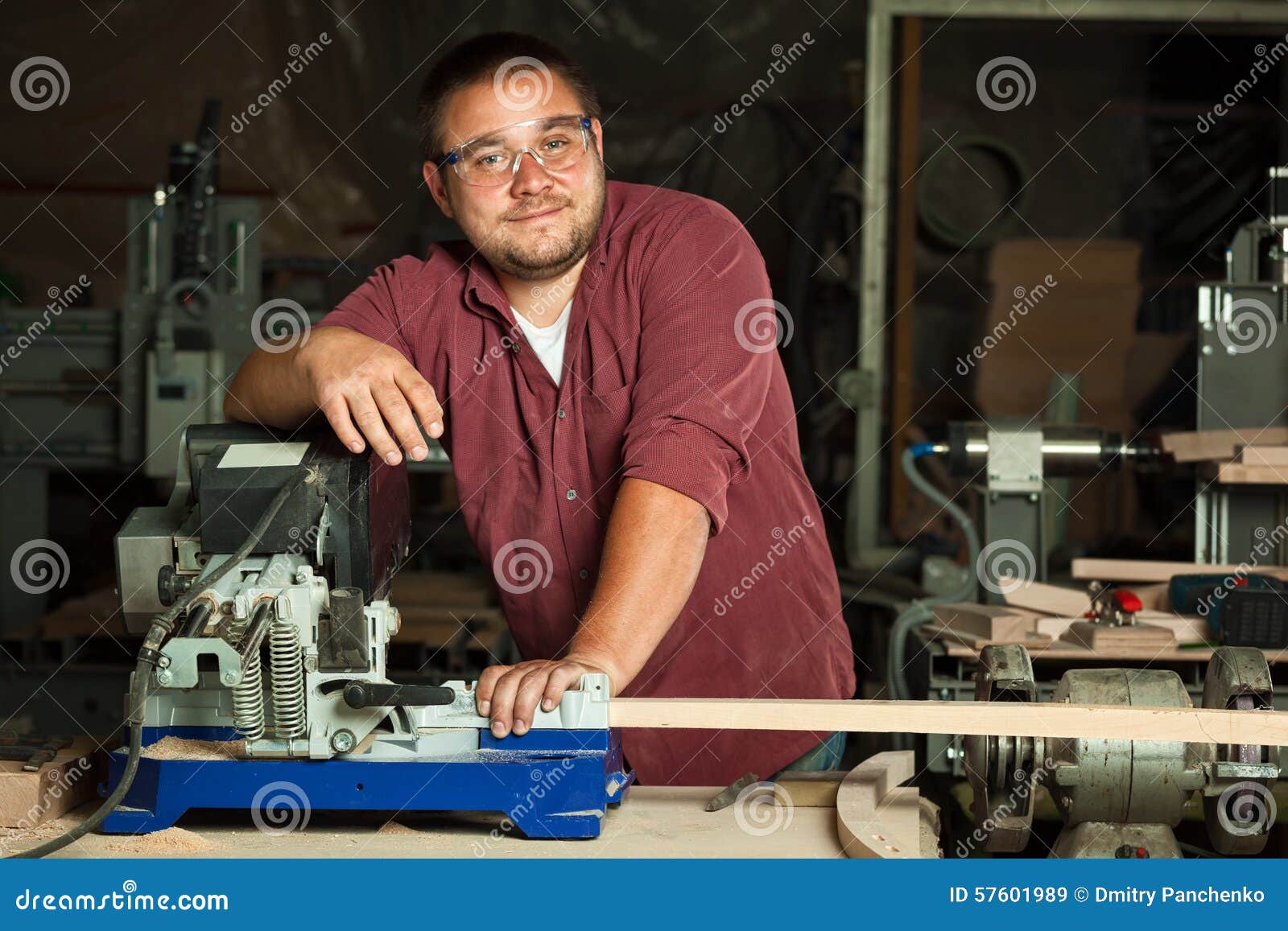 Portrait of Happy Professional Carpenter. Stock Image - Image of ...