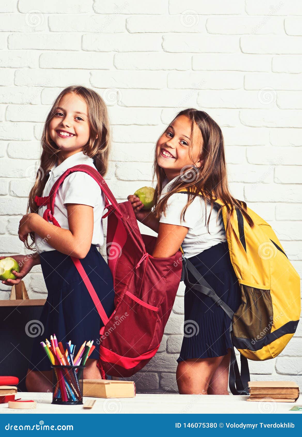 Portrait of Happy Pupil Looking at Camera at Lesson. Stock Photo ...