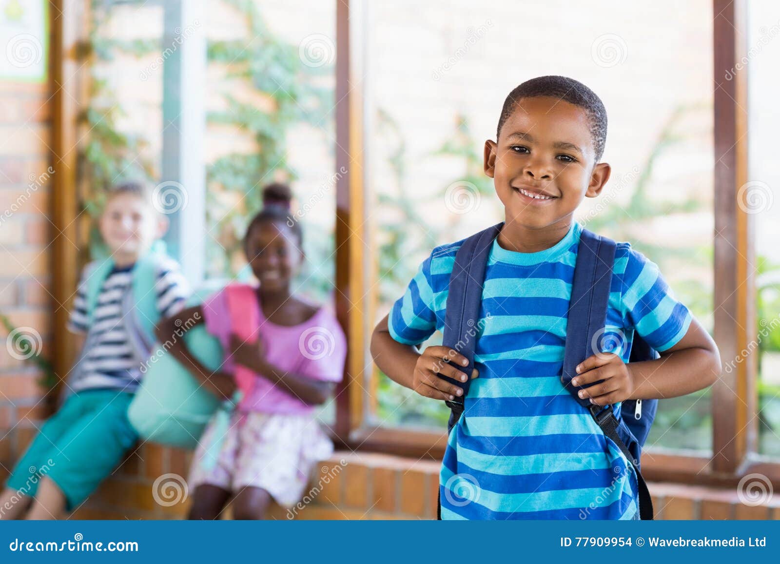 Portrait of Happy Schoolboy Smiling Stock Photo - Image of learning ...