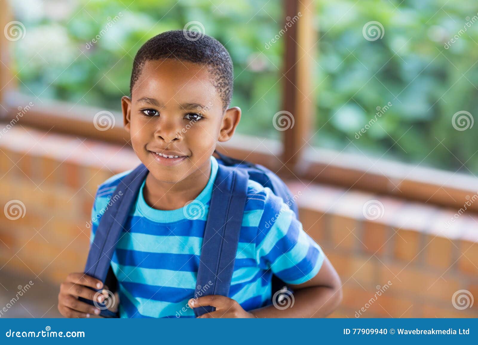 Portrait of Happy Schoolboy Smiling Stock Photo - Image of cheerful ...