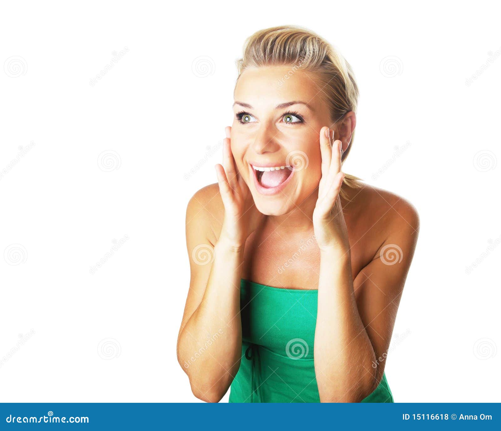 Portrait of a Happy Screaming Young Lady Stock Photo - Image of ...