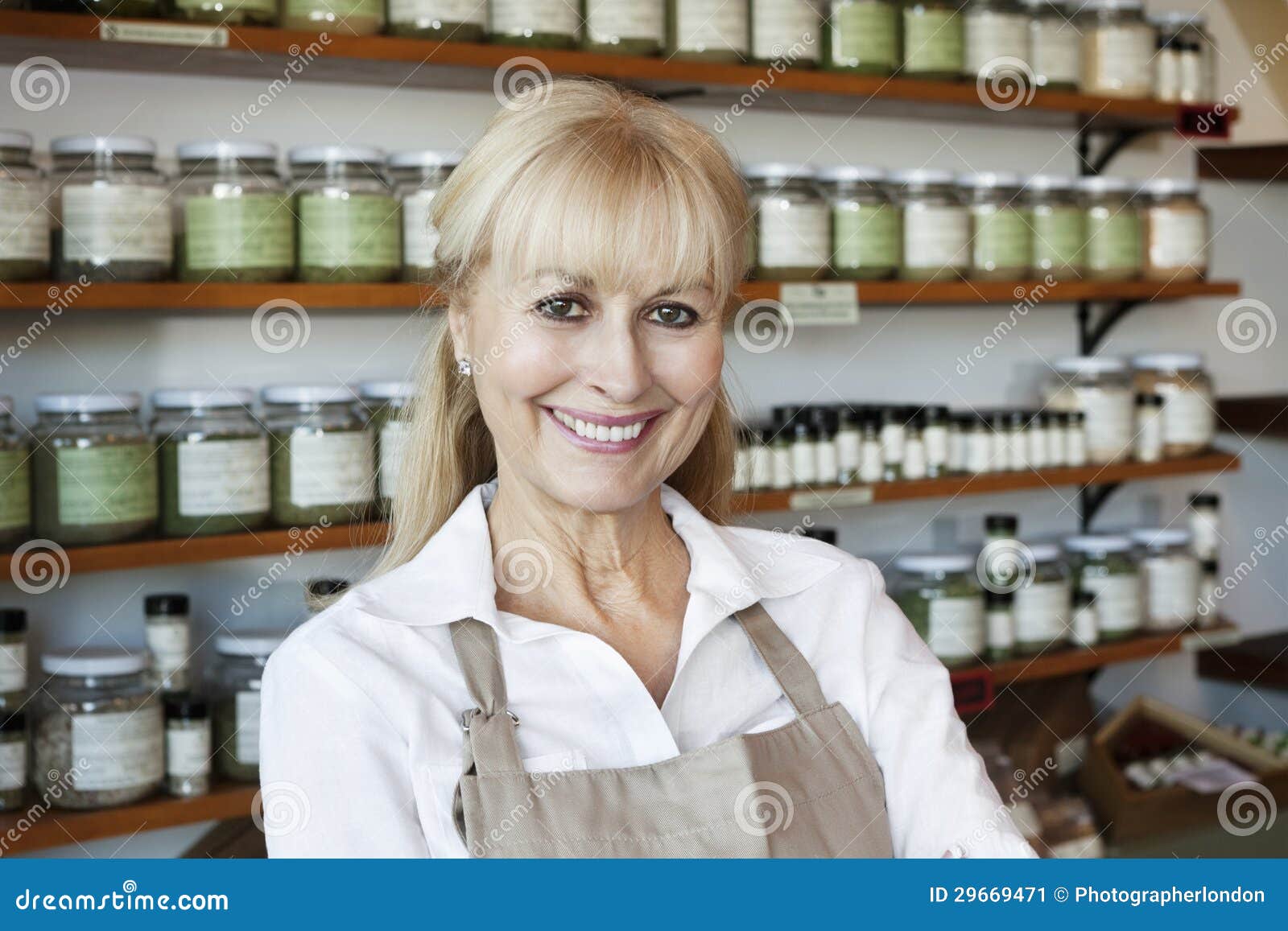 Portrait of a Happy Senior Female Employee in Spice Store Stock Image ... Portrait of a Happy Senior Female Employee in Spice Store Stock Image ...