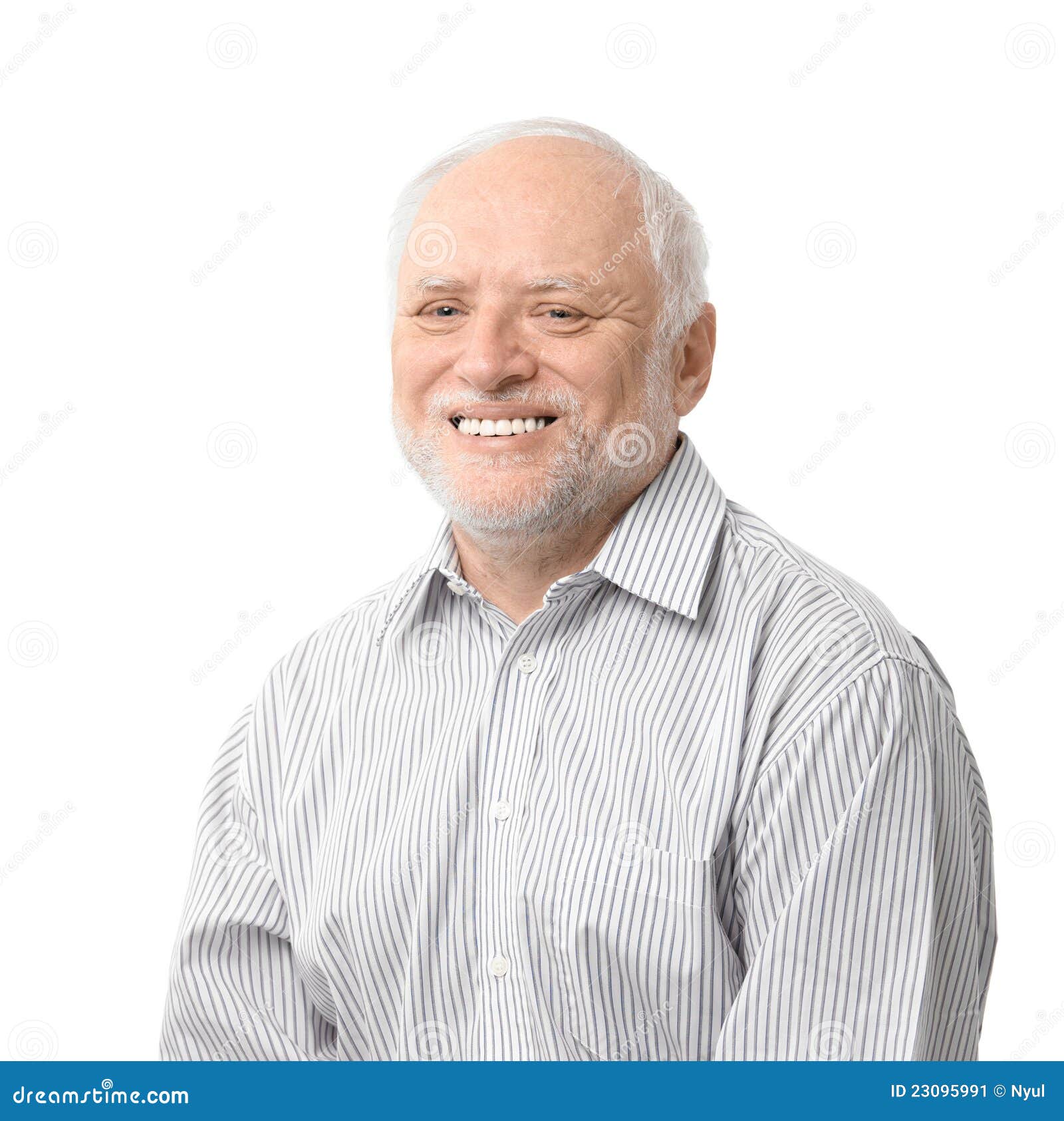 Portrait of Happy Senior Man Stock Image - Image of cutout, good: 23095991