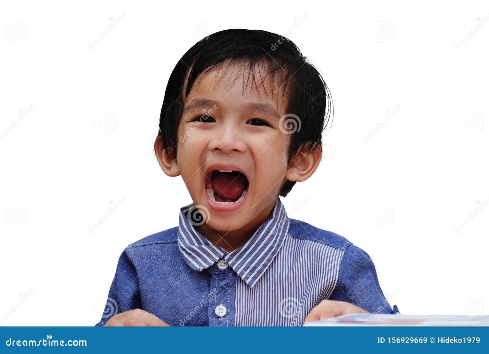 Portrait of Happy Smiling Boy on Isolated Background Stock Image ...