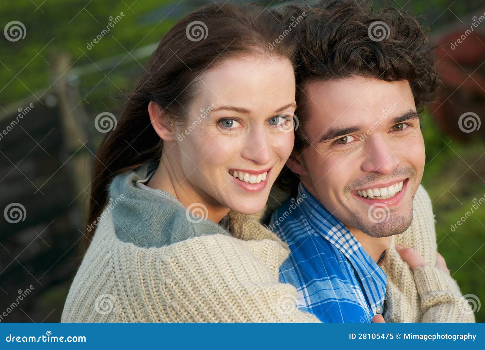 Portrait of a Happy Smiling Couple Stock Image - Image of girl, looking ...
