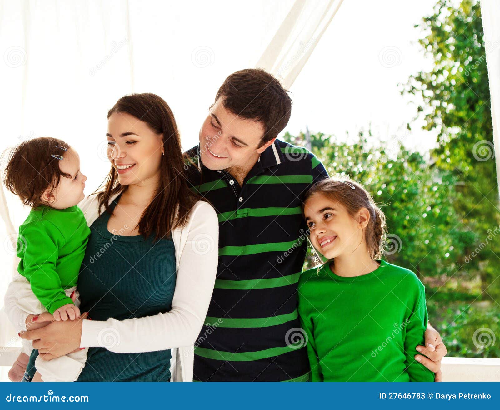 Portrait of a Happy Smiling Family Stock Image - Image of bonding ...