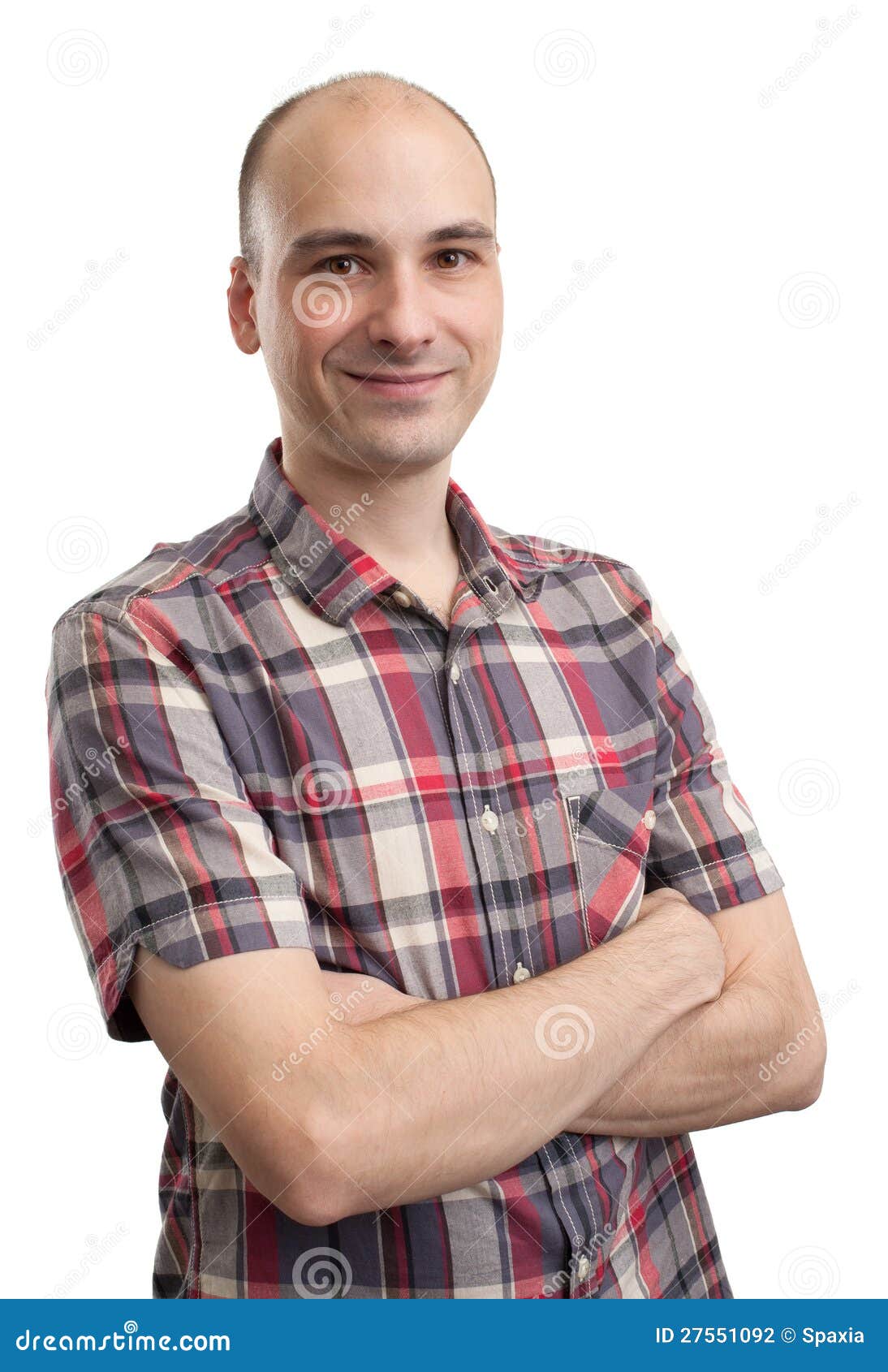 Portrait of Happy Smiling Man Stock Photo - Image of bald, happy: 27551092