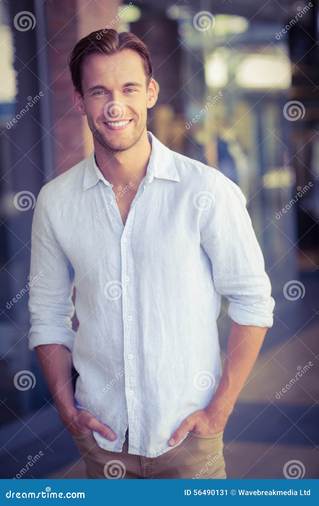 Portrait of Happy Smiling Man Stock Image - Image of activities ...