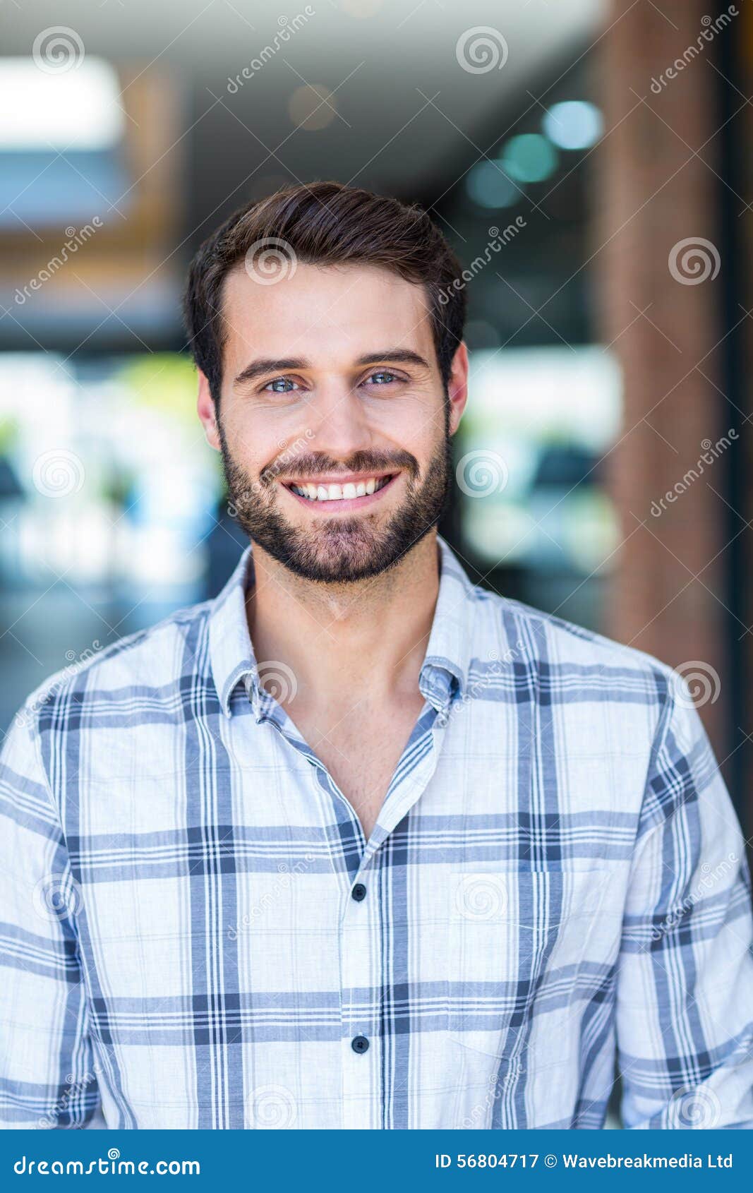 Portrait of Happy Smiling Man Stock Image - Image of weekend, portrait ...