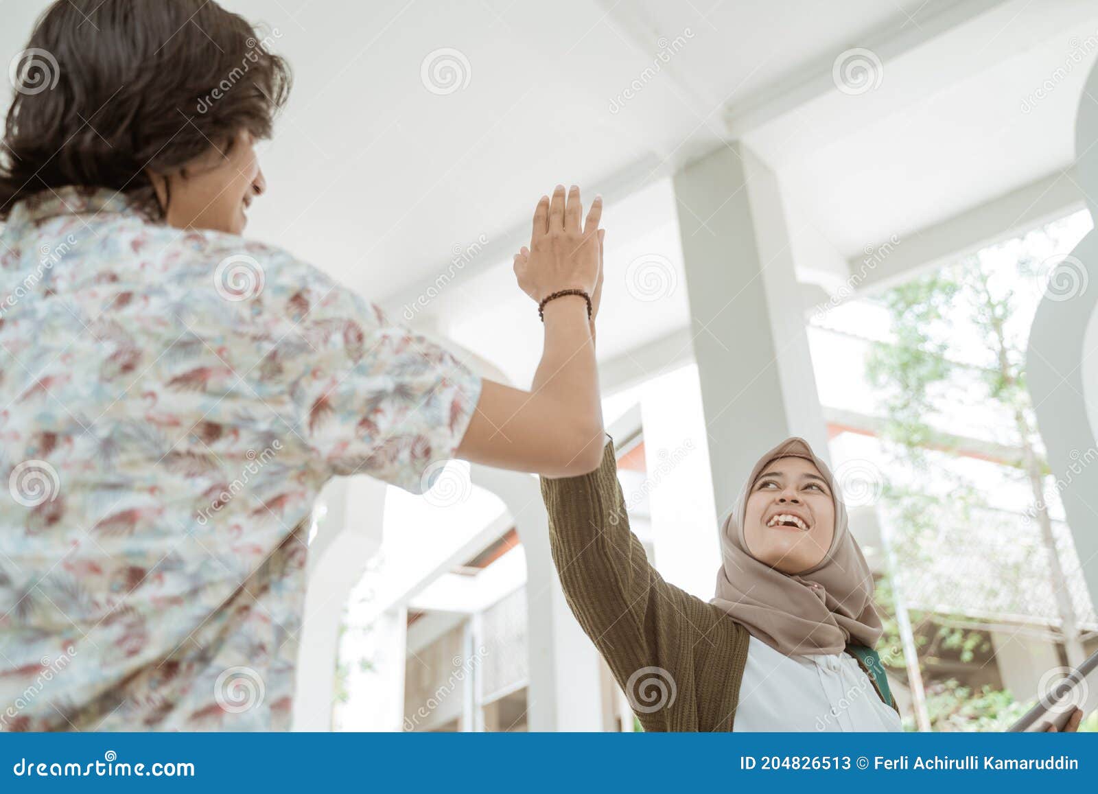 Portrait Happy Student on Campus. Stock Image - Image of morning ...
