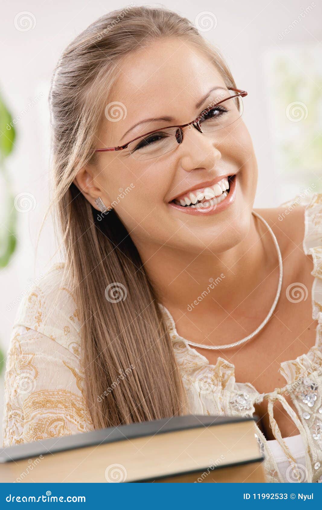Portrait of Happy Student Girl Stock Image - Image of beautiful ...