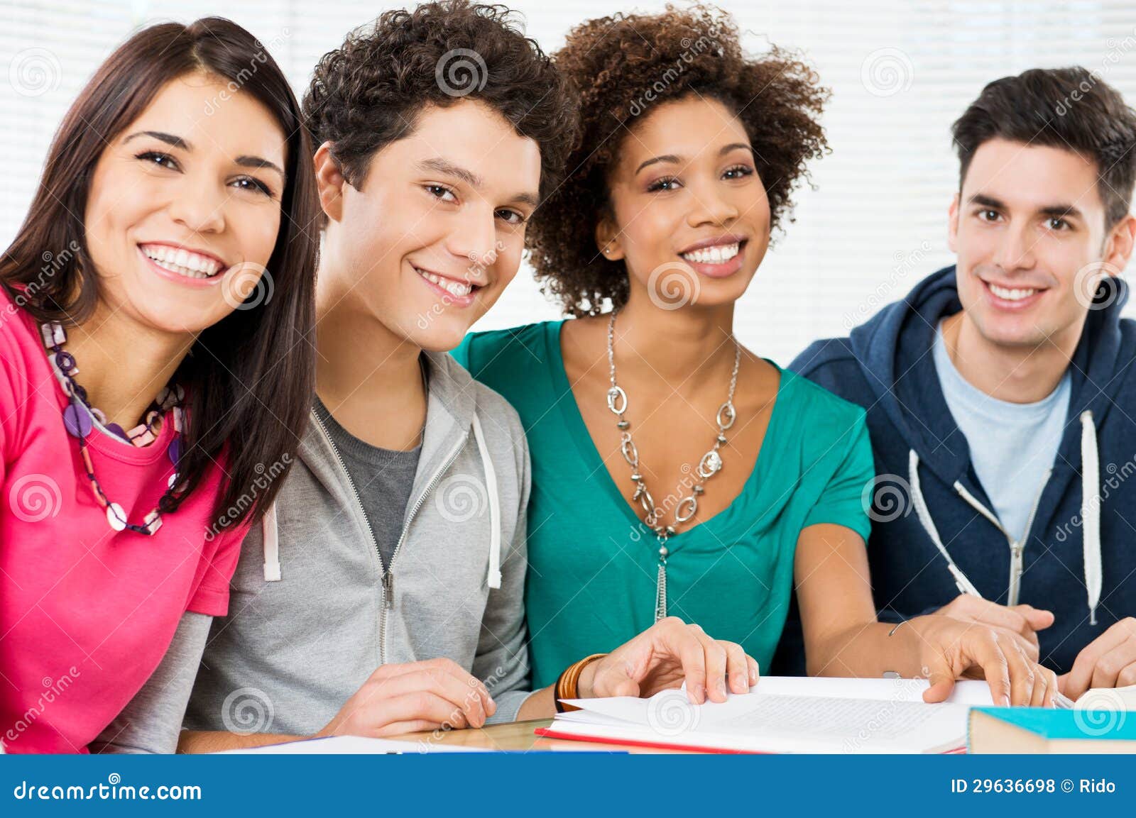 Portrait of Happy Students stock photo. Image of latin - 29636698