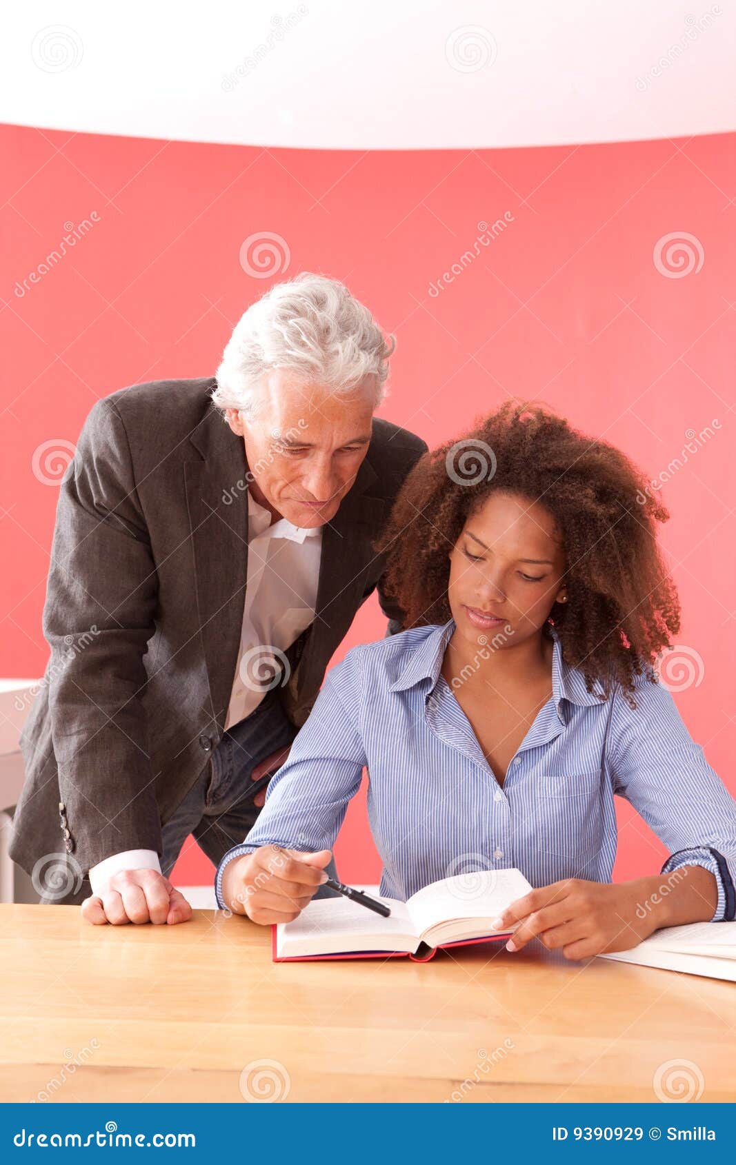 Portrait of Happy Students with Lecturer Stock Image - Image of ...