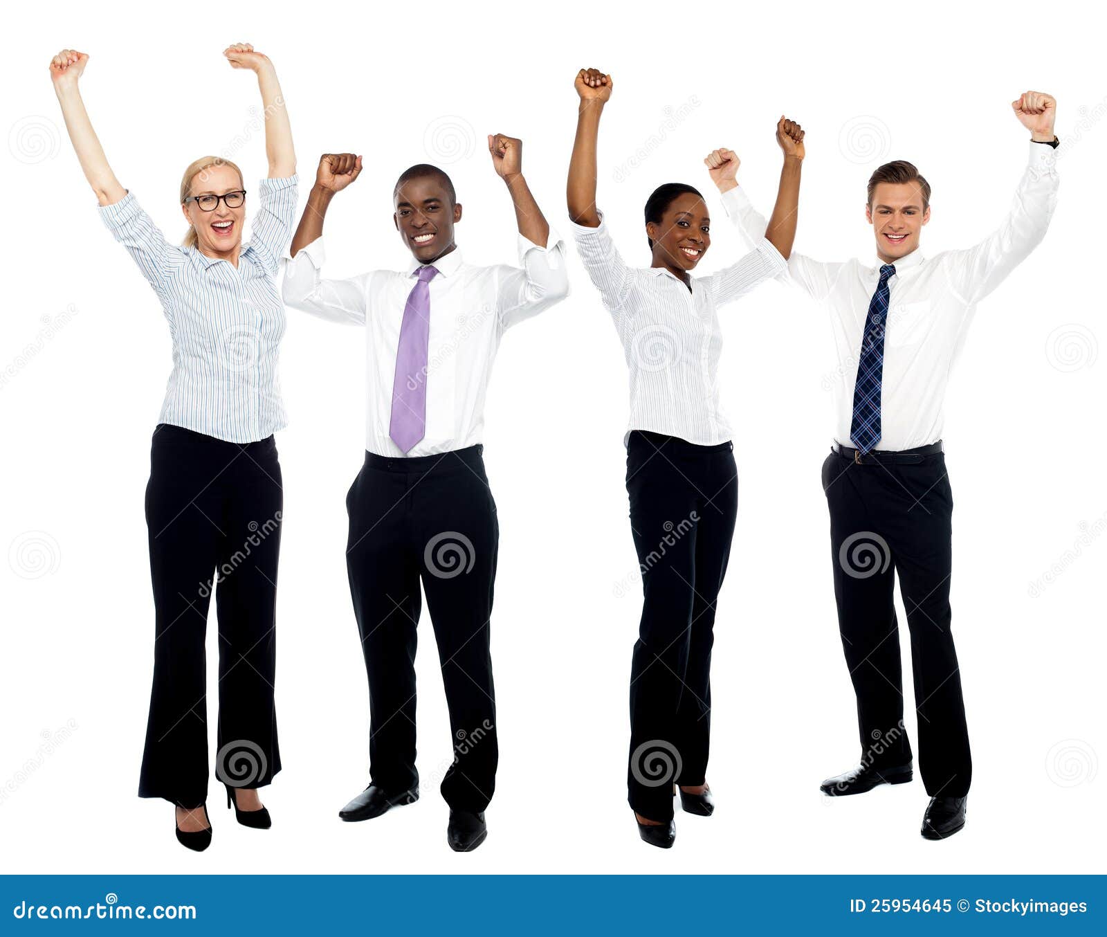 Portrait of Happy Successful Business Group Stock Image - Image of ...