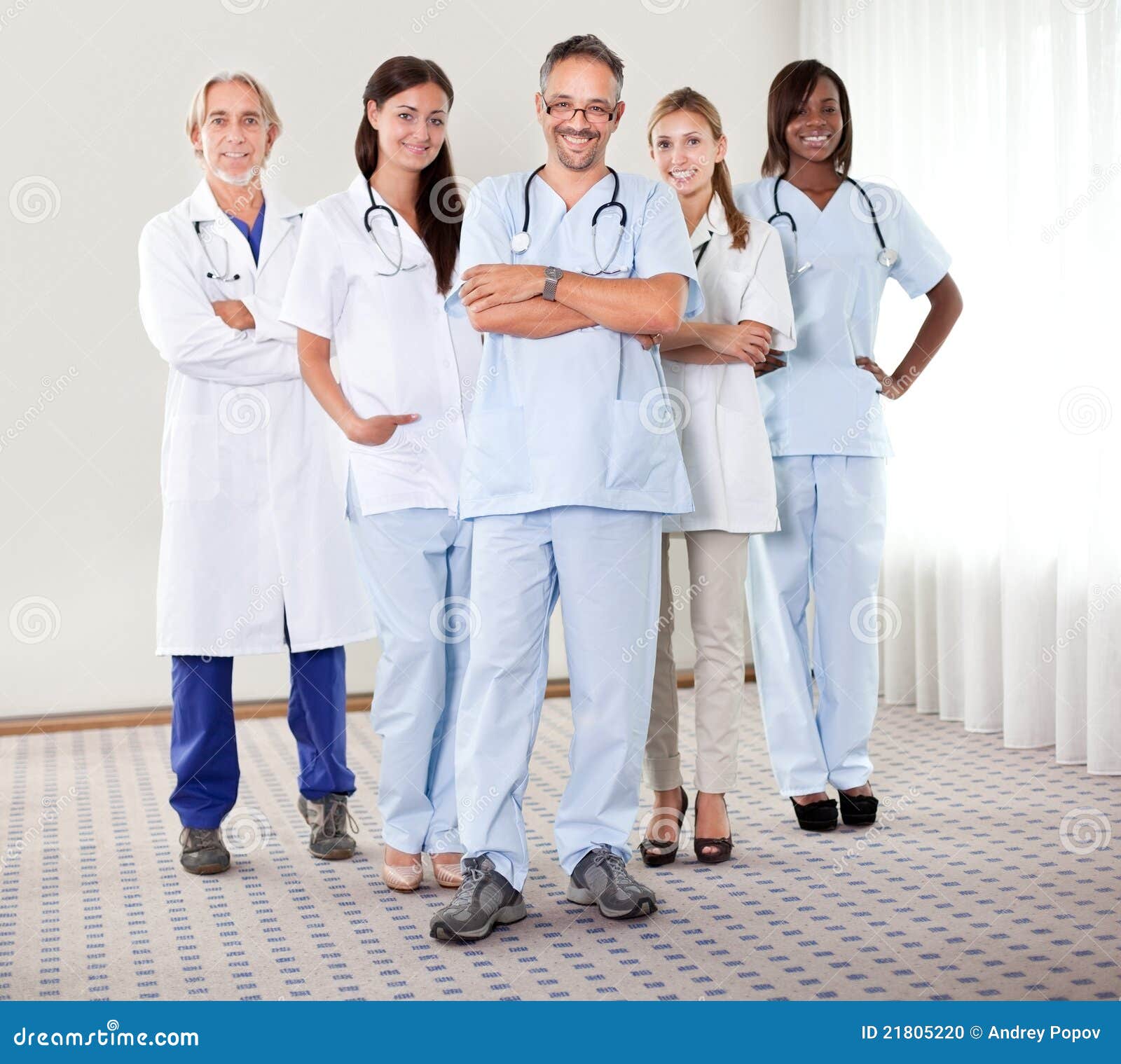 Portrait of a Happy Successful Group of Doctors Stock Photo - Image of ...