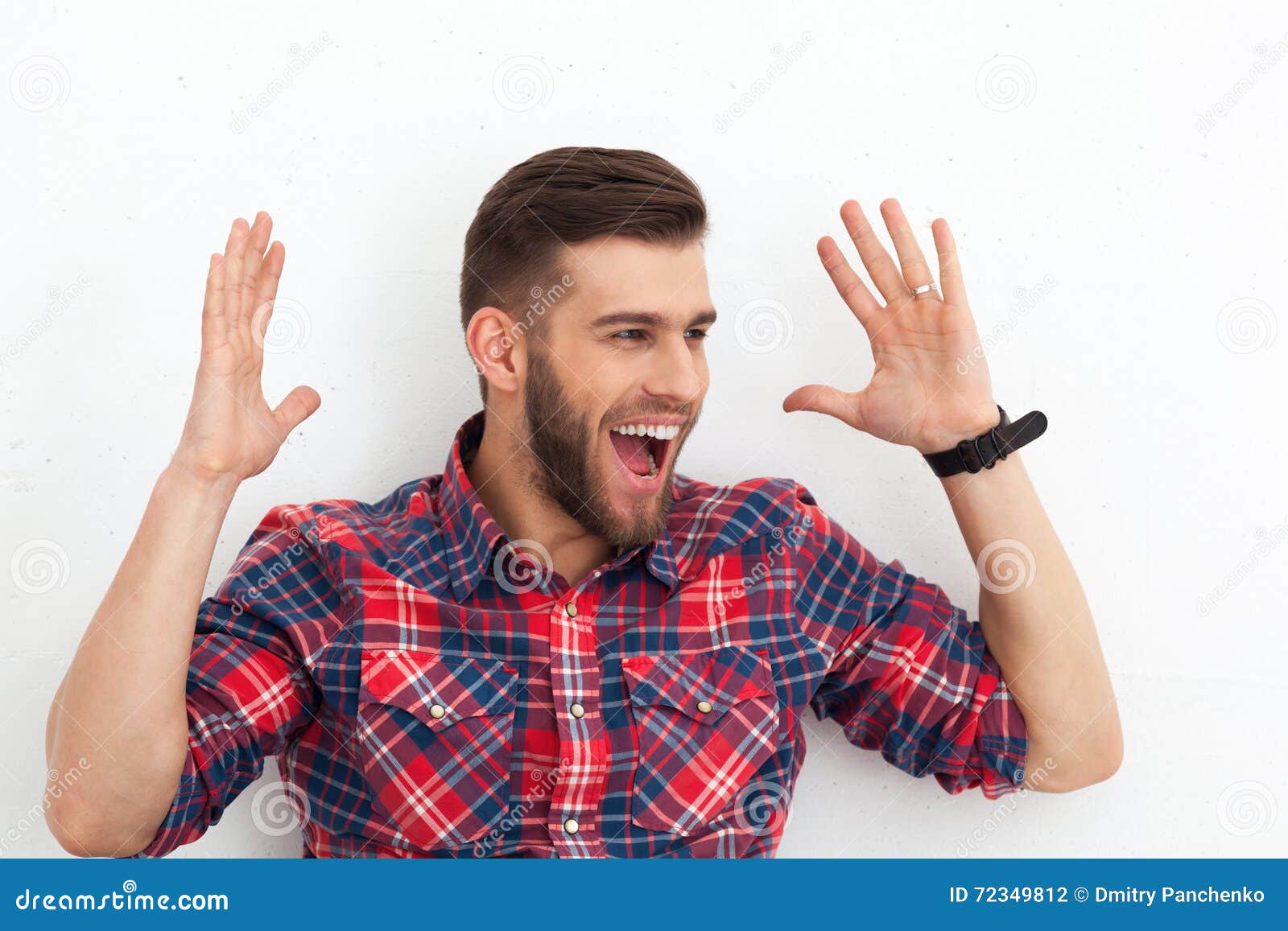 Surprised Handsome Man Shocked Male Model With Surprise Expression