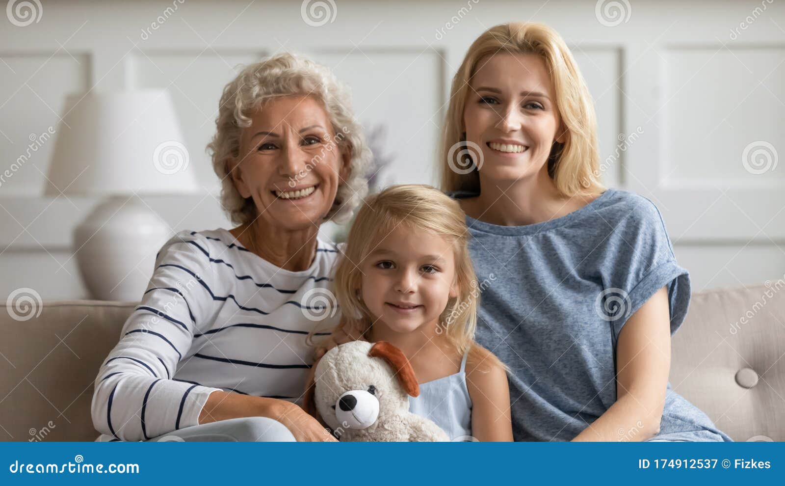 Portrait Of Happy Three Generations Of Women Stock Image Image Of