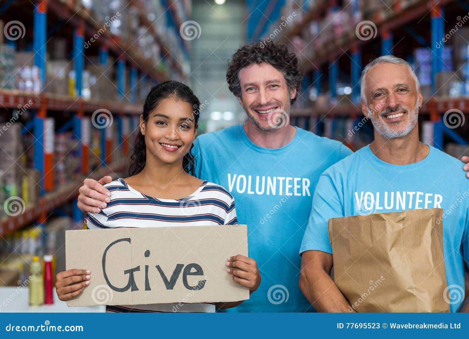 Portrait of Happy Volunteer are Posing Face To the Camera Stock Image ...