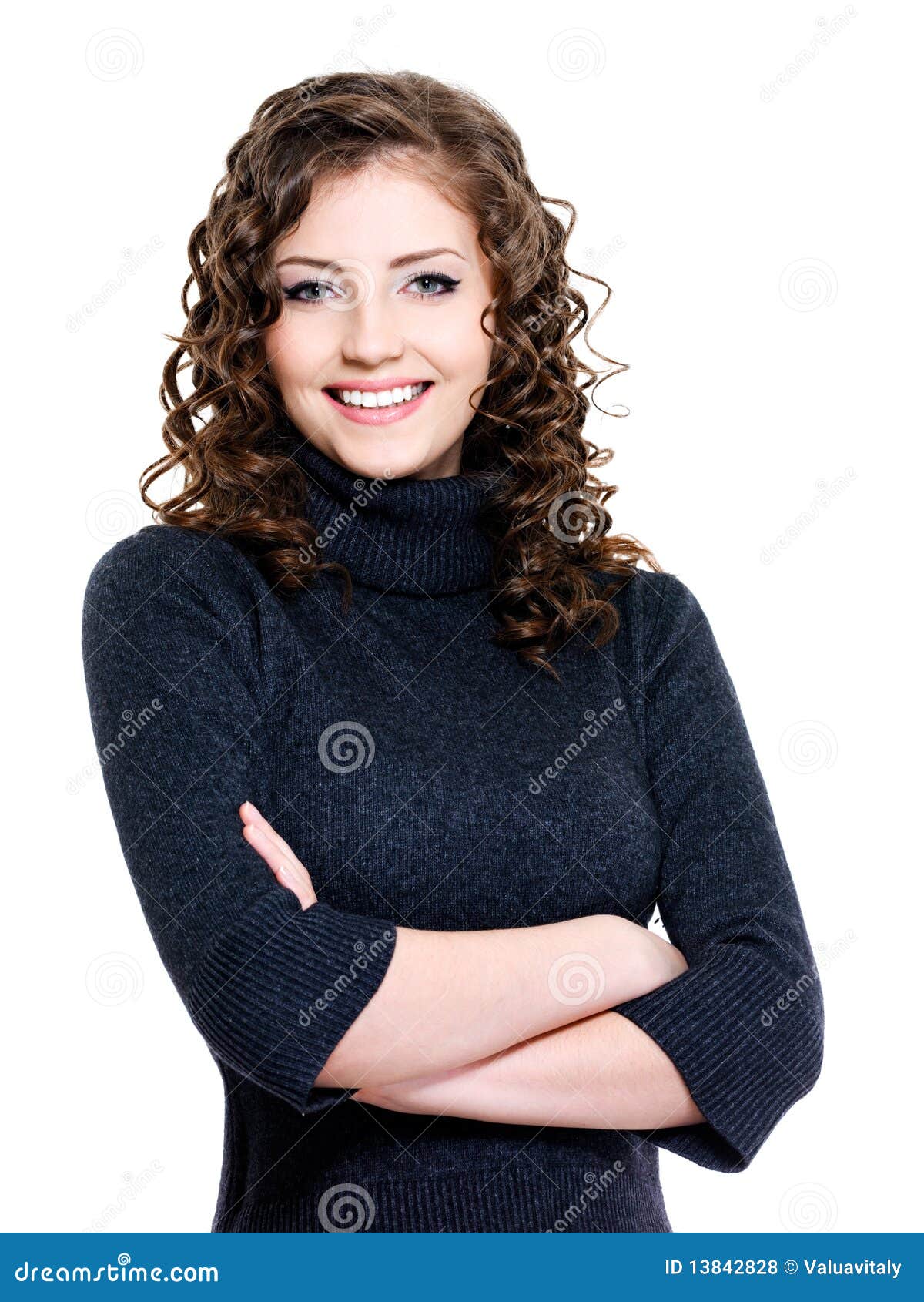 Portrait of happy woman stock photo. Image of caucasian - 13842828