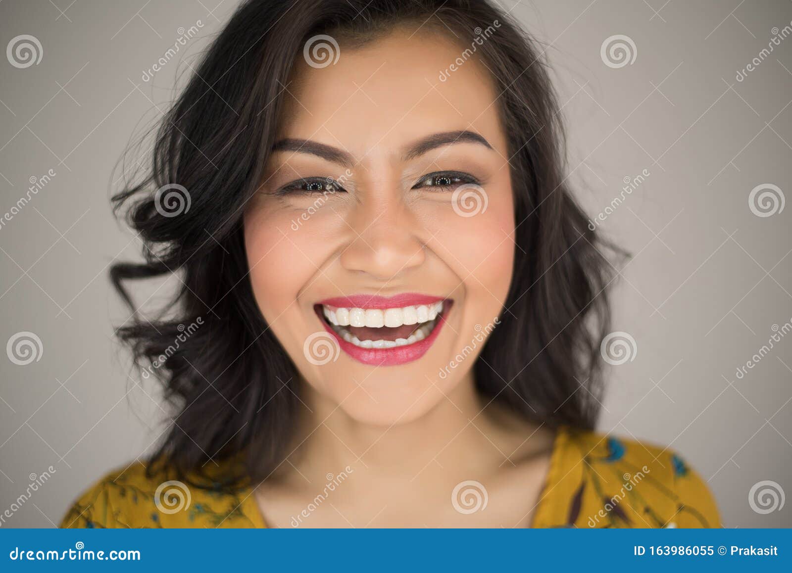 Portrait of a happy stock image. Image of female, girl - 163986055
