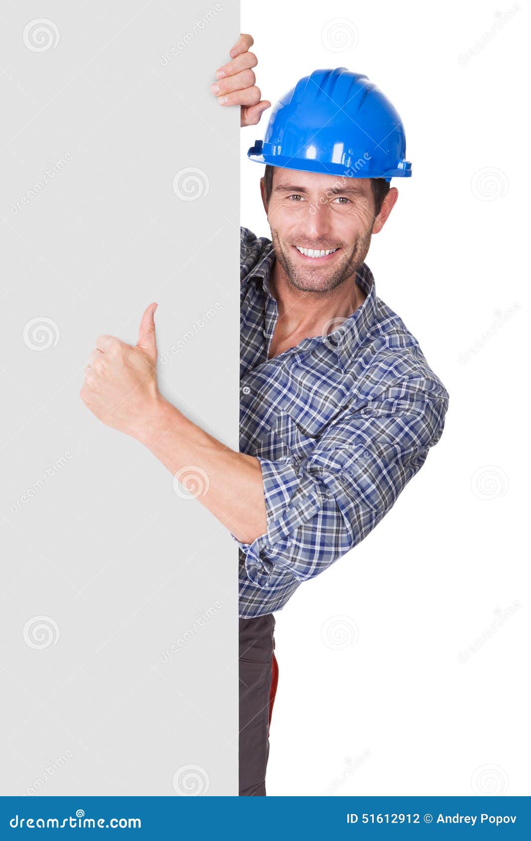 Happy Worker Nerdy Glasses Working In Industry Factory Hand With Wrench ...