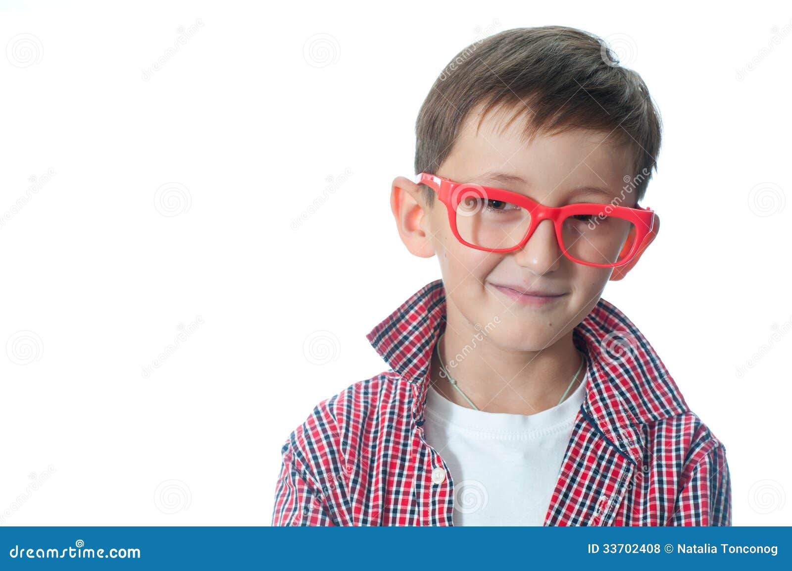 Portrait of a Happy Young Boy in Spectacles. Stock Photo - Image of ...