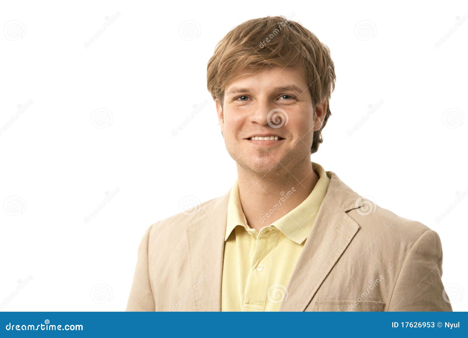 Portrait of Happy Young Man Stock Image - Image of american, face: 17626953