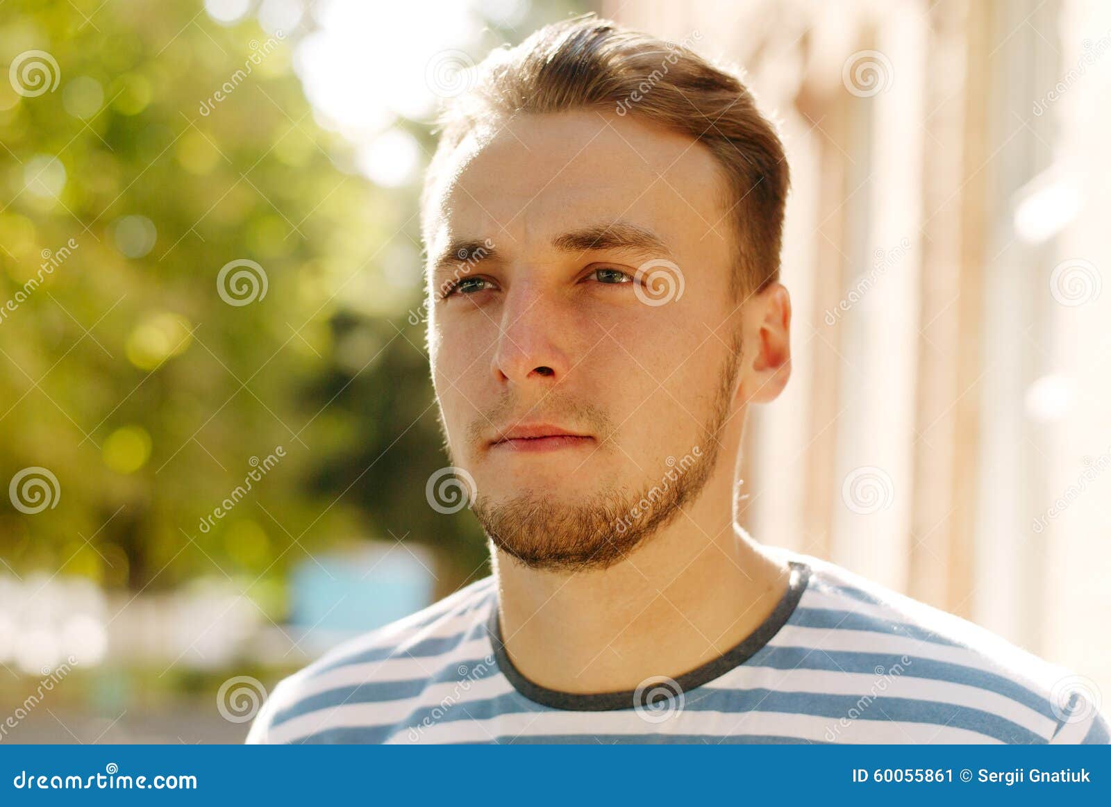 Portrait Of A Happy Young Man With A Beard Stock Image - Image of ...