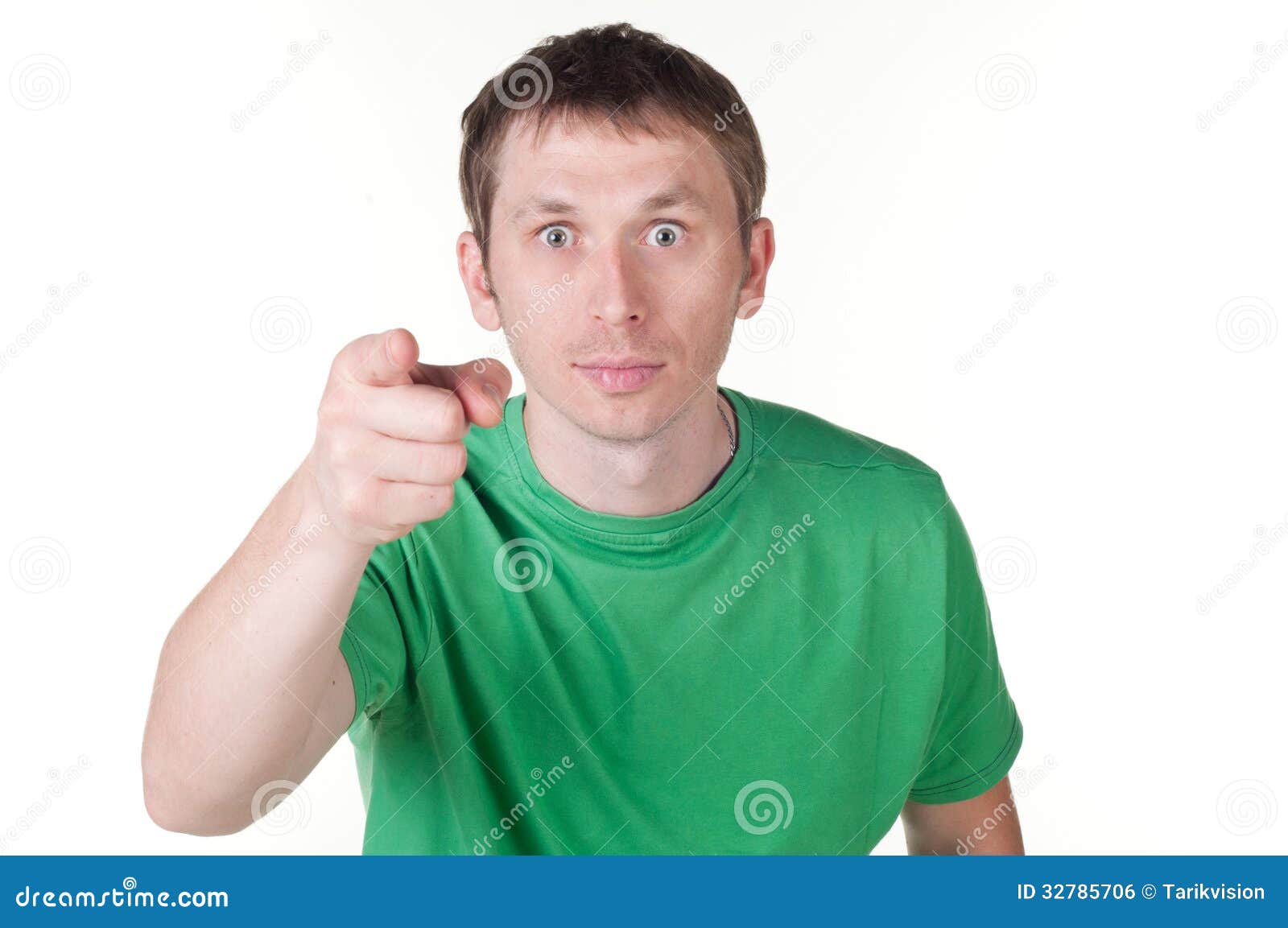 Portrait of Happy Young Man Pointing at You Stock Photo - Image of ...