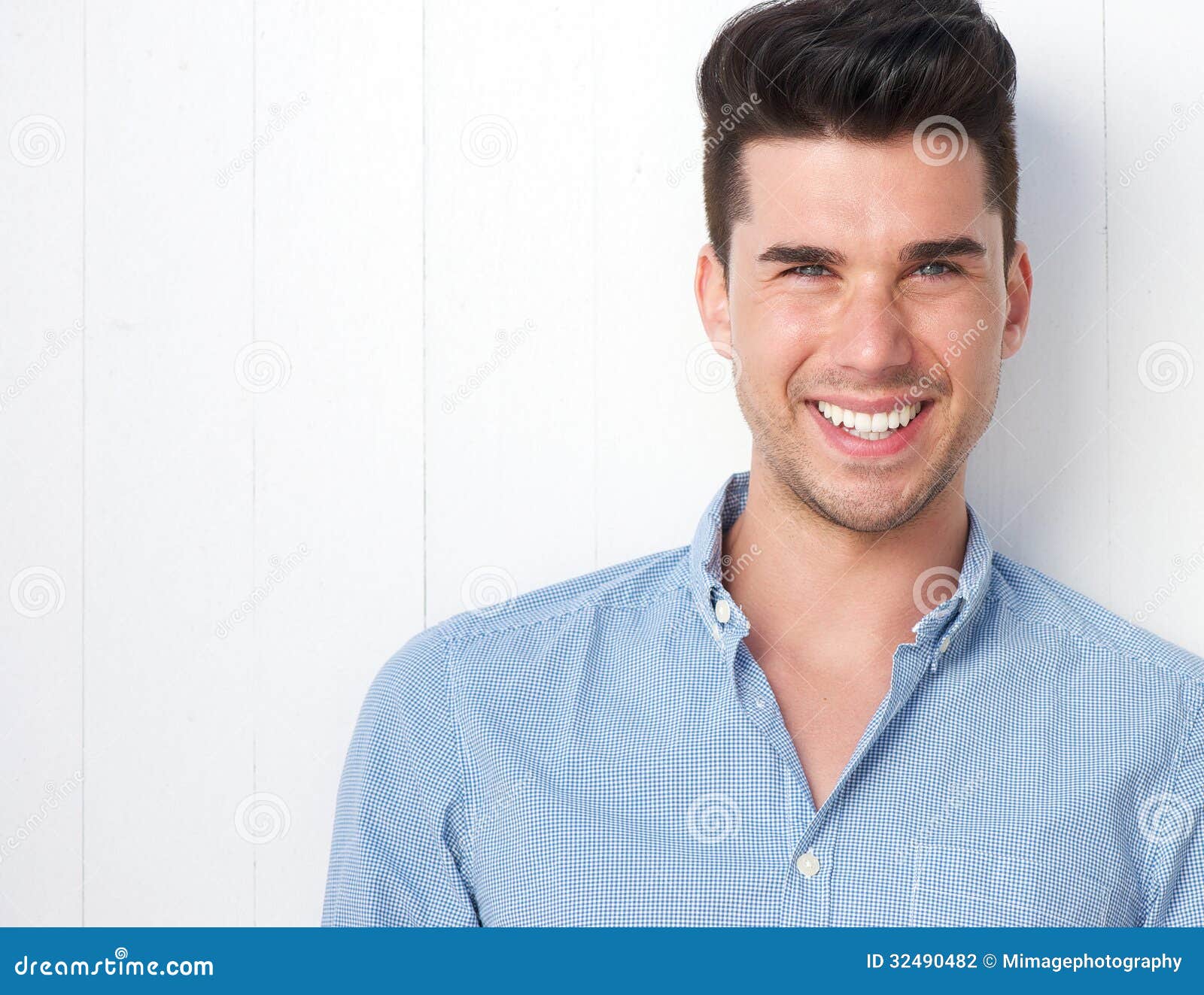 Portrait of a Happy Young Man Smiling Stock Photo - Image of face ...