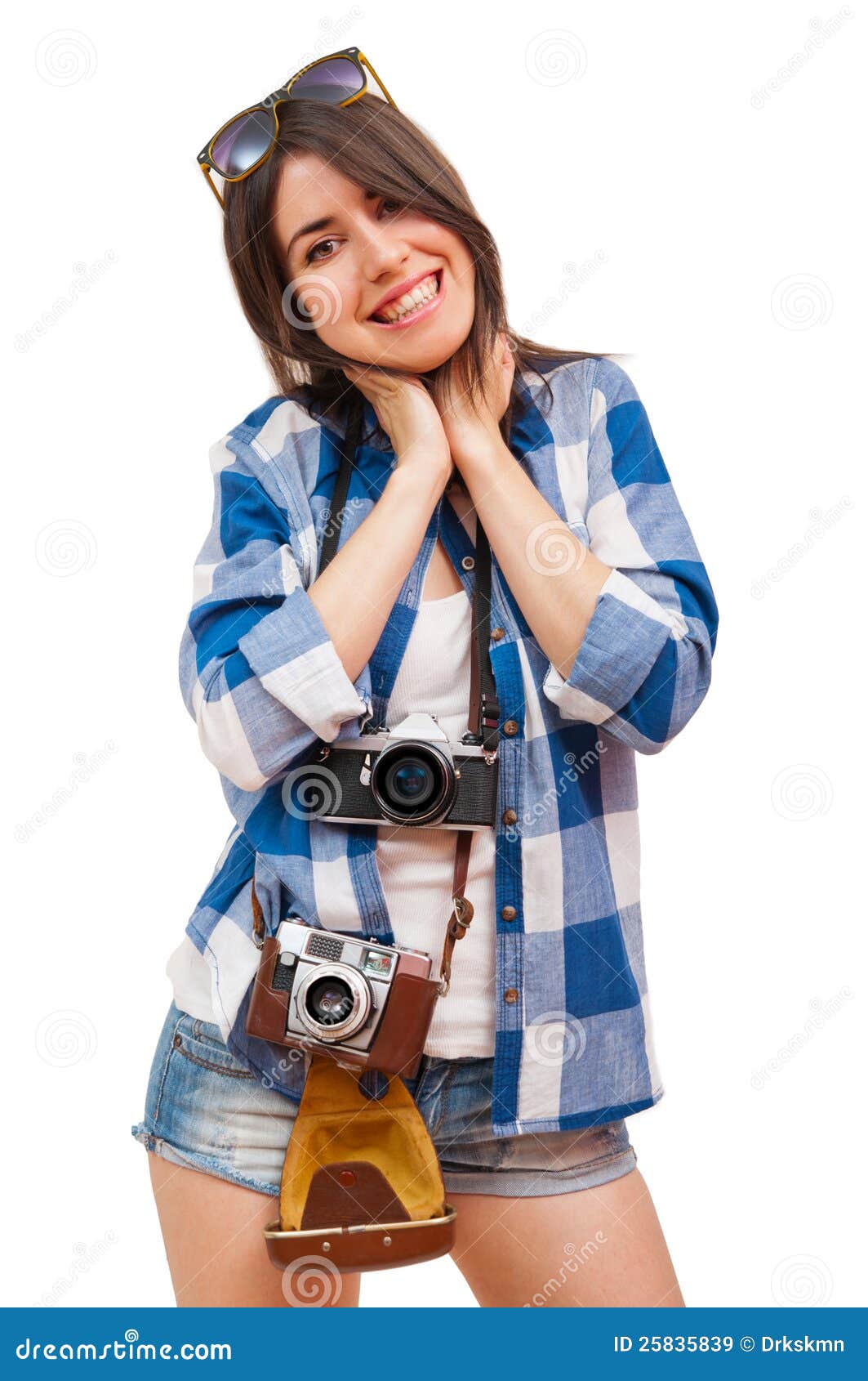 Portrait of a Happy Young Tourist Stock Image - Image of color ...