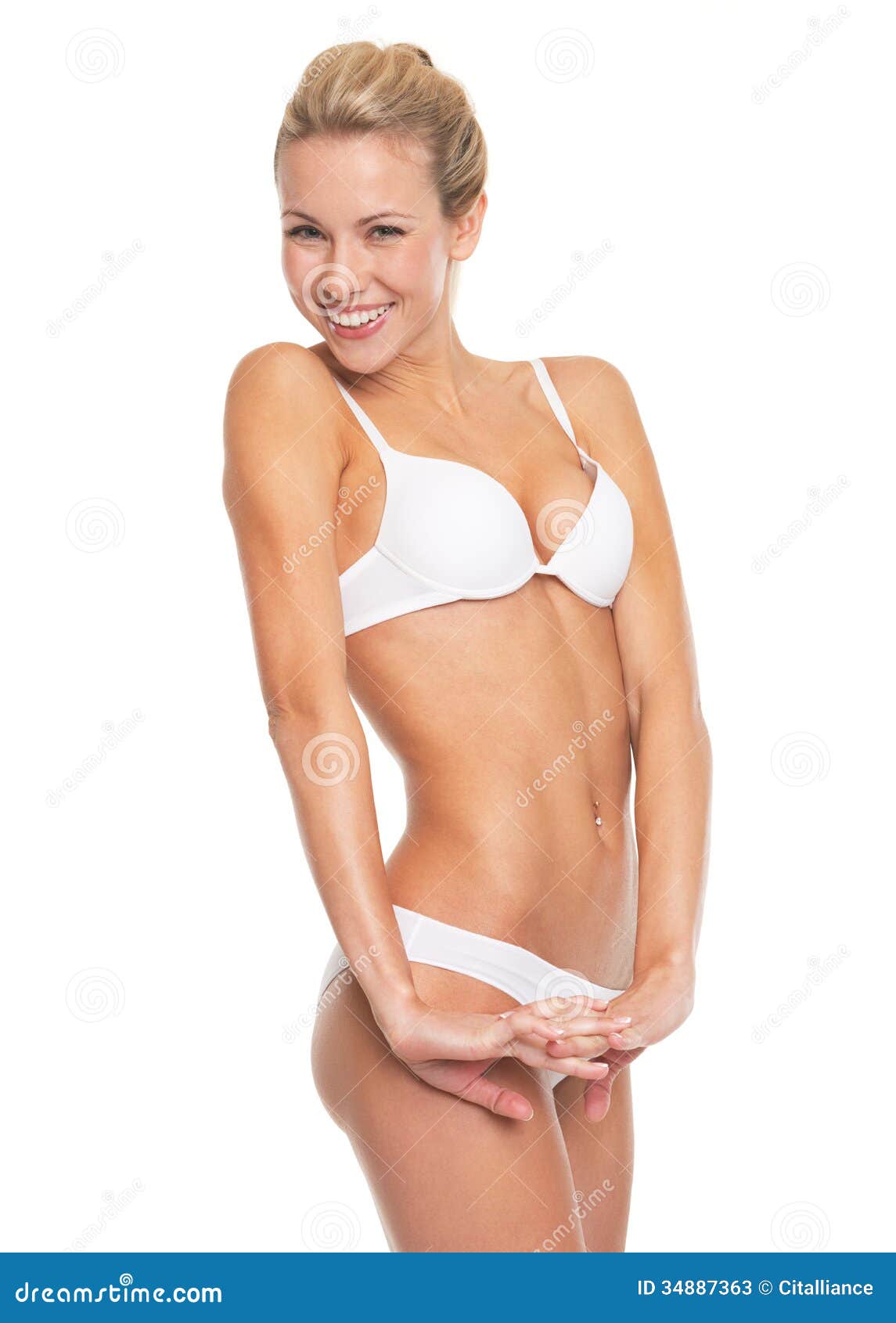 Portrait of Happy Young Woman in Lingerie Stock Image - Image of ... Portrait of Happy Young Woman in Lingerie Stock Image - Image of ...