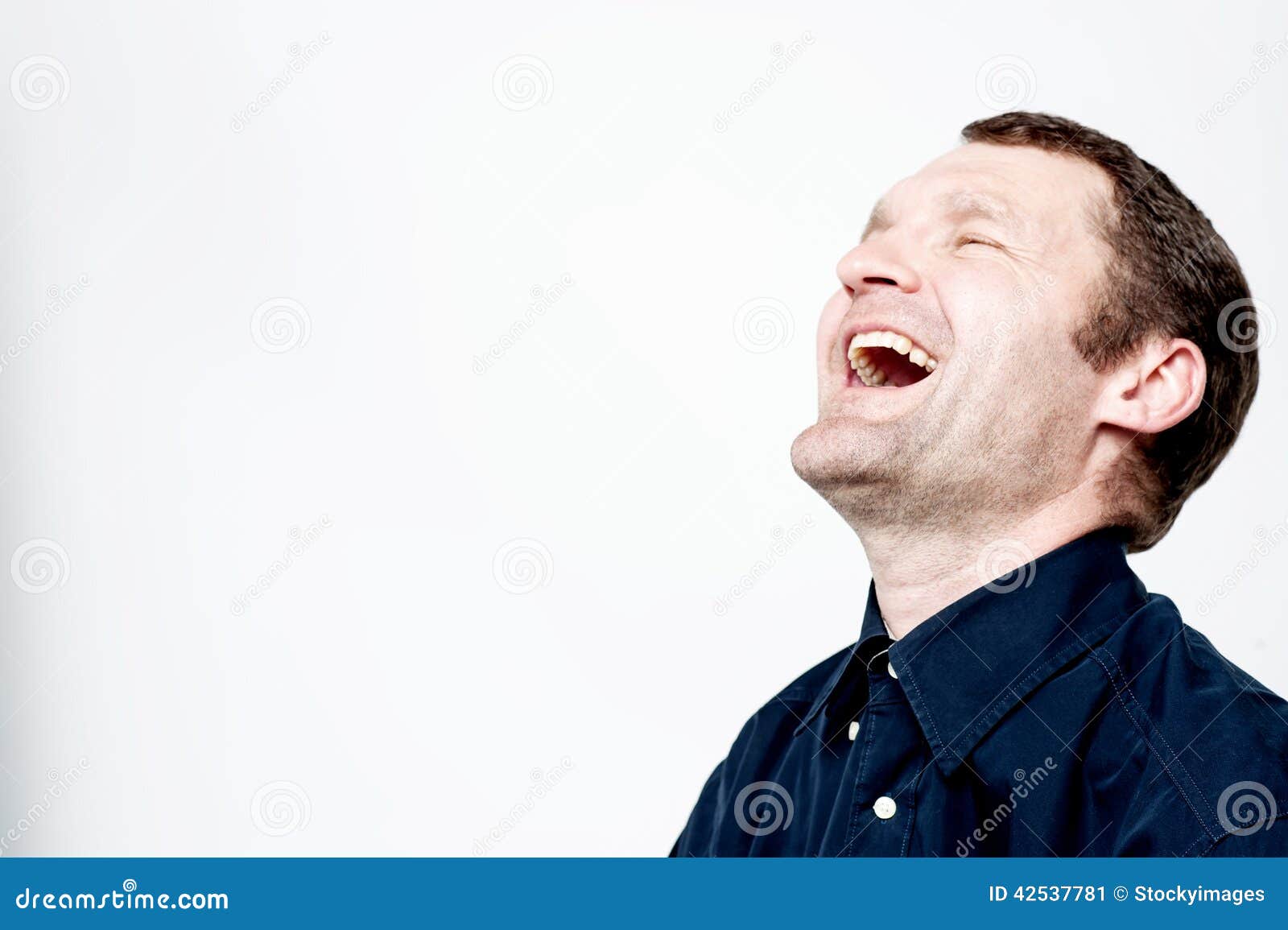 Portrait of Hard Laughing Man Stock Image - Image of fashion, mouth ...