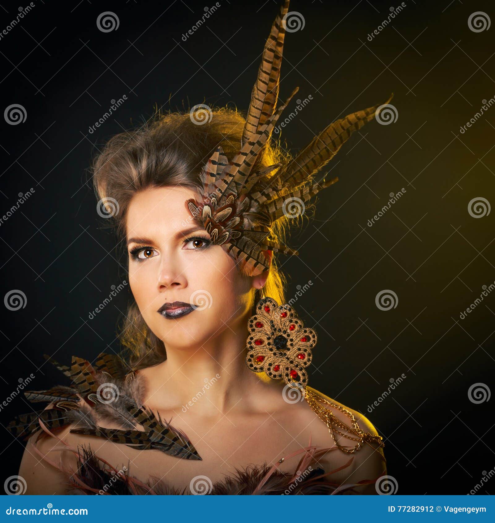 Portrait of harpy. stock photo. Image of legend, harpy - 77282912