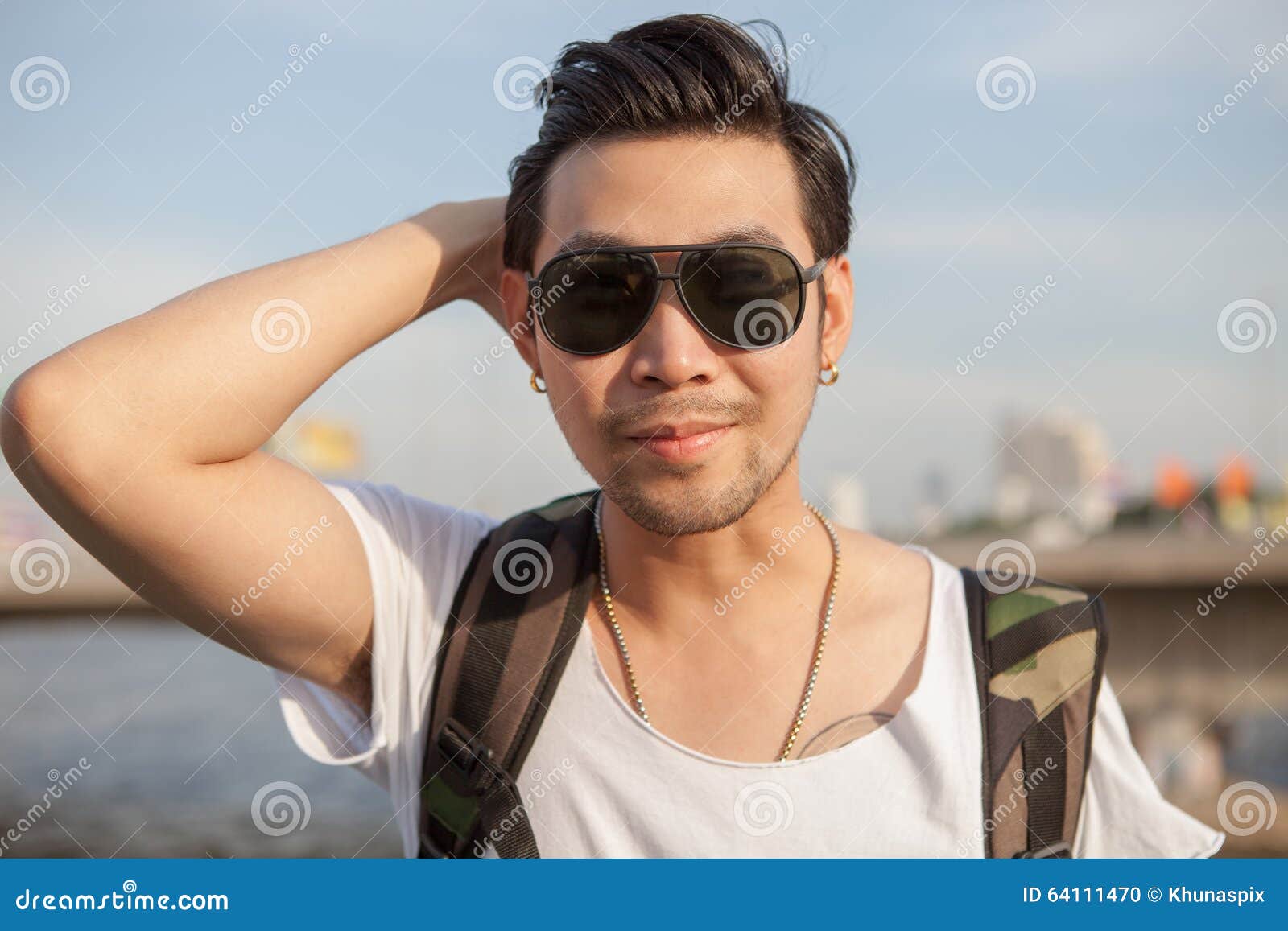 Portrait Head Shot of Asian Man Happy Face Stock Photo - Image of asian ...