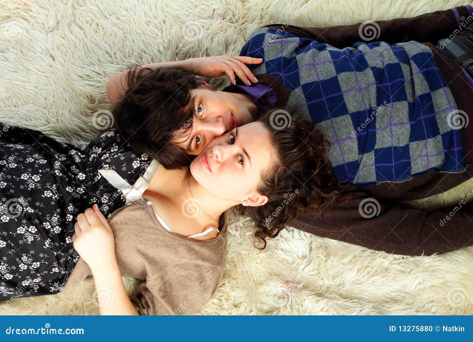 Portrait with Heads Together Stock Photo - Image of portrait, field ...