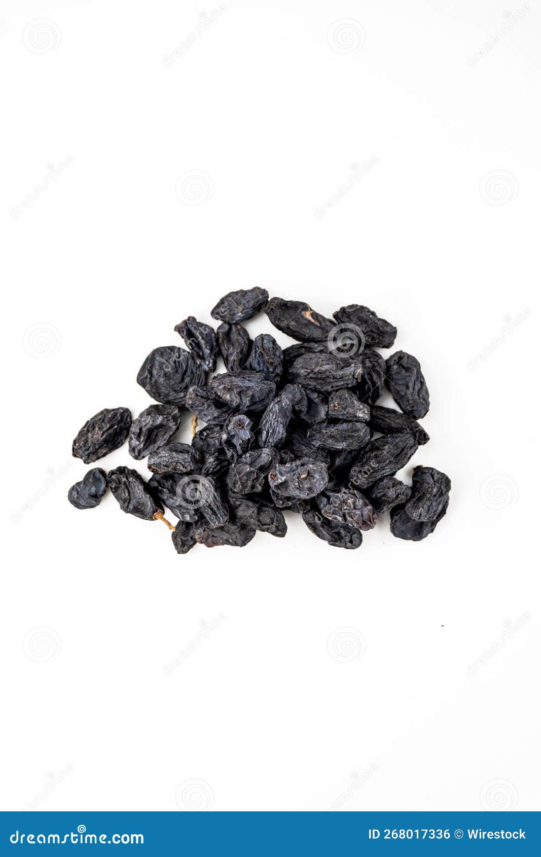 Heap of Black Raisins Isolated on White Background Stock Photo - Image ...