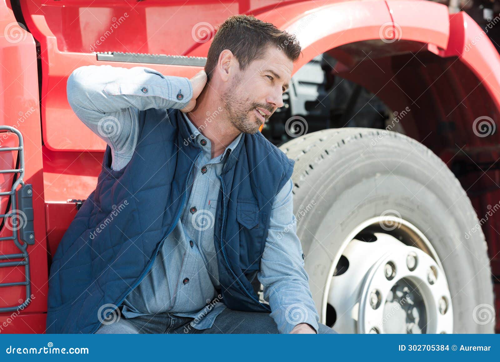 Portrait Heavy Equipment Operator Resting Stock Photo - Image of ...