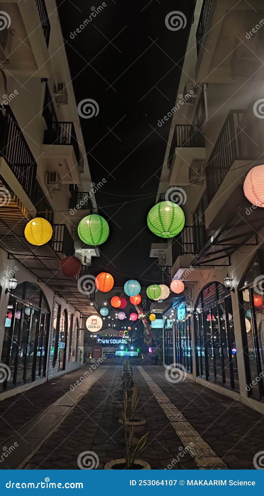 Portrait of High Rise Building at Night Editorial Photography - Image ...