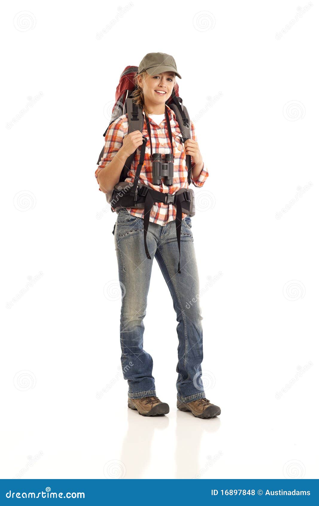 Portrait of hiker stock photo. Image of active, binoculars - 16897848