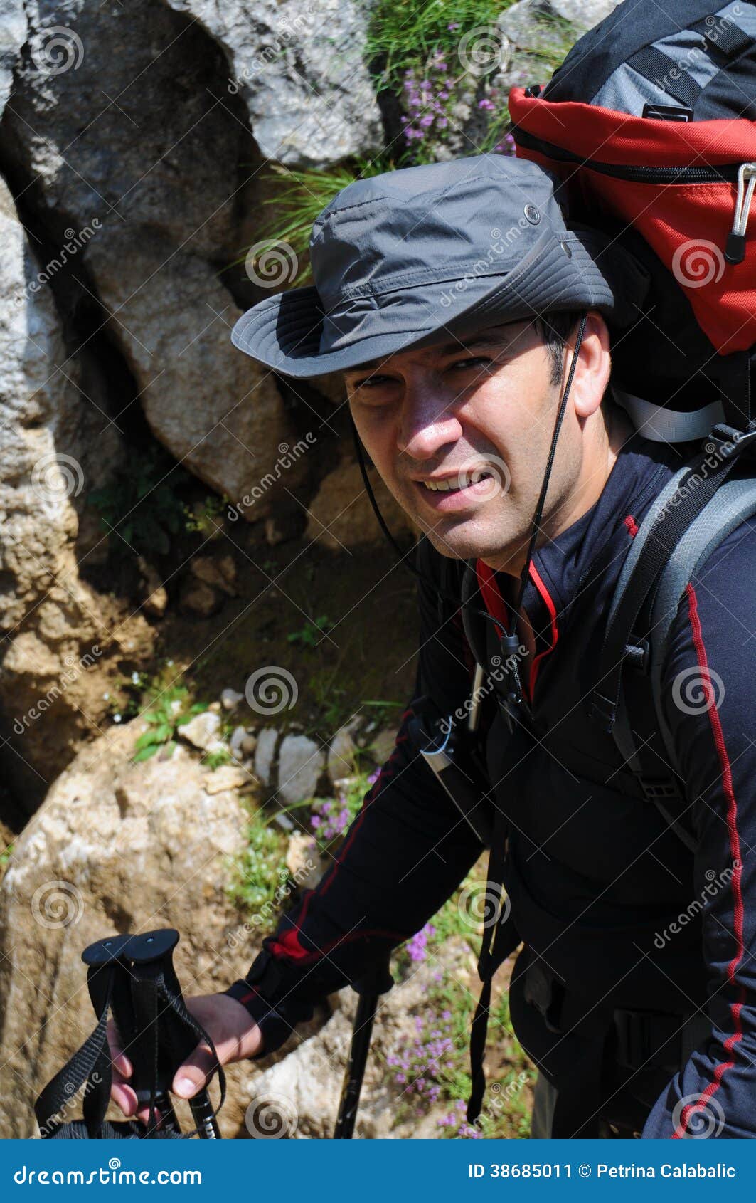 Portrait of a hiker stock image. Image of portrait, hikers - 38685011