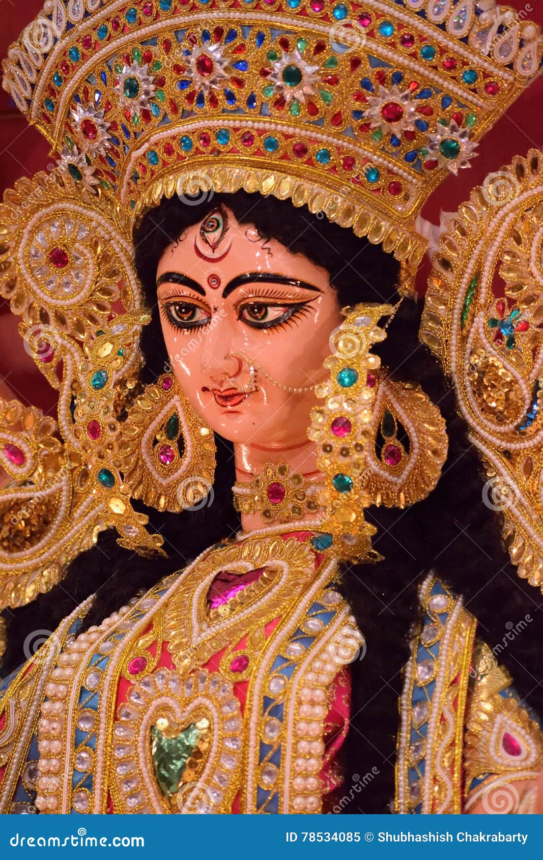Portrait Of Goddess Durga Stock Photography | CartoonDealer.com #46569350