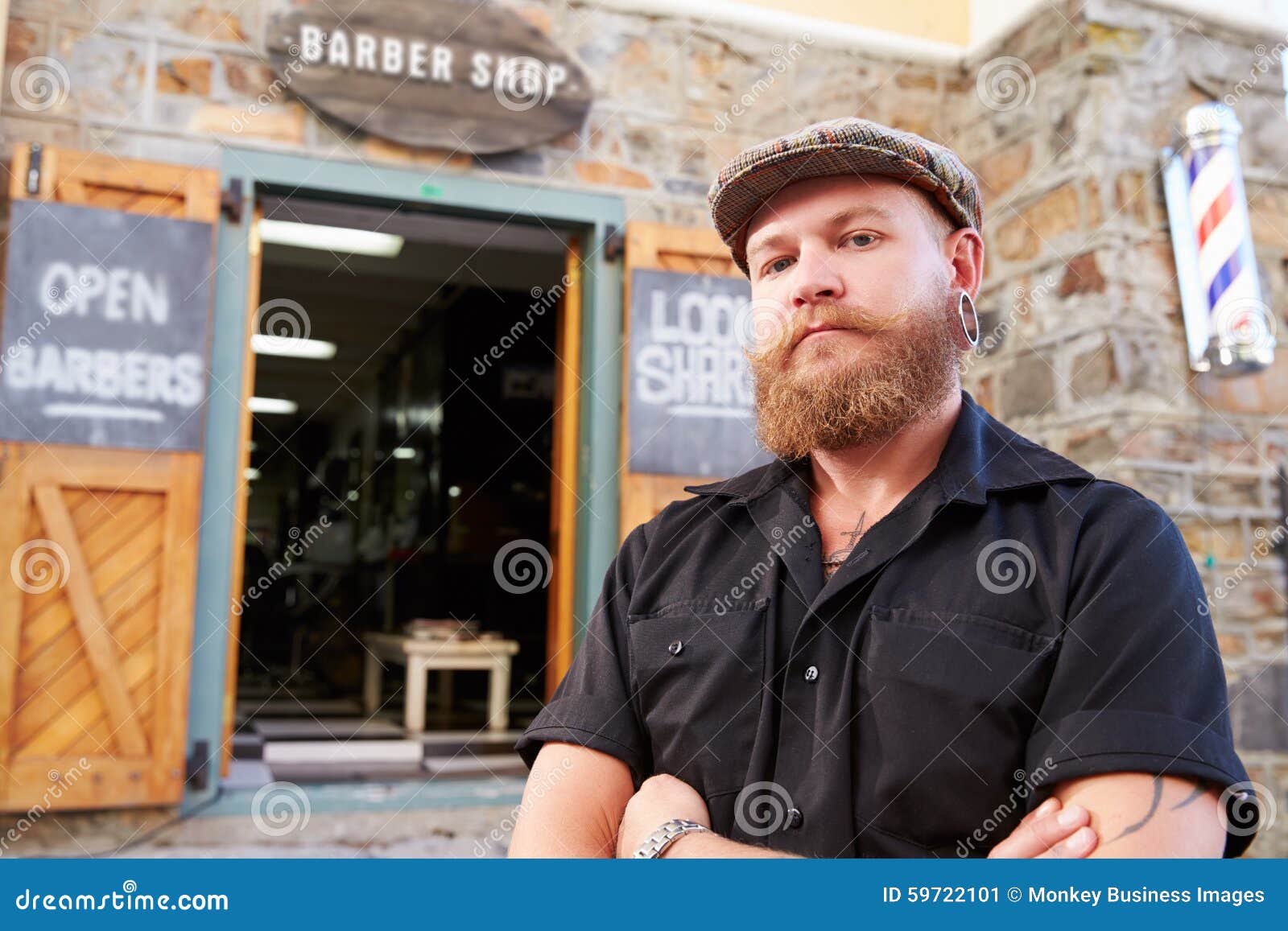 Portrait of Hipster Barber Standing Outside Shop Stock Image - Image of ... Portrait of Hipster Barber Standing Outside Shop Stock Image - Image of ...